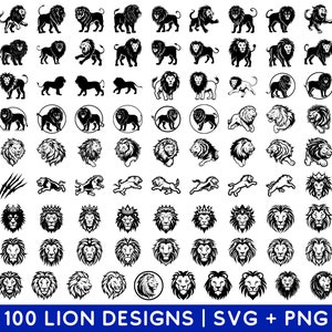 Lion Svg - Etsy