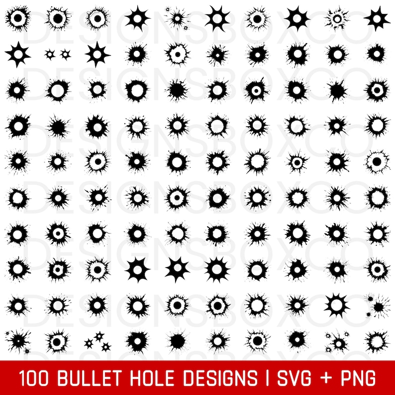Bullet Hole SVG Bundle - Bullet Hole PNG Bundle - Bullet Hole Clipart ...