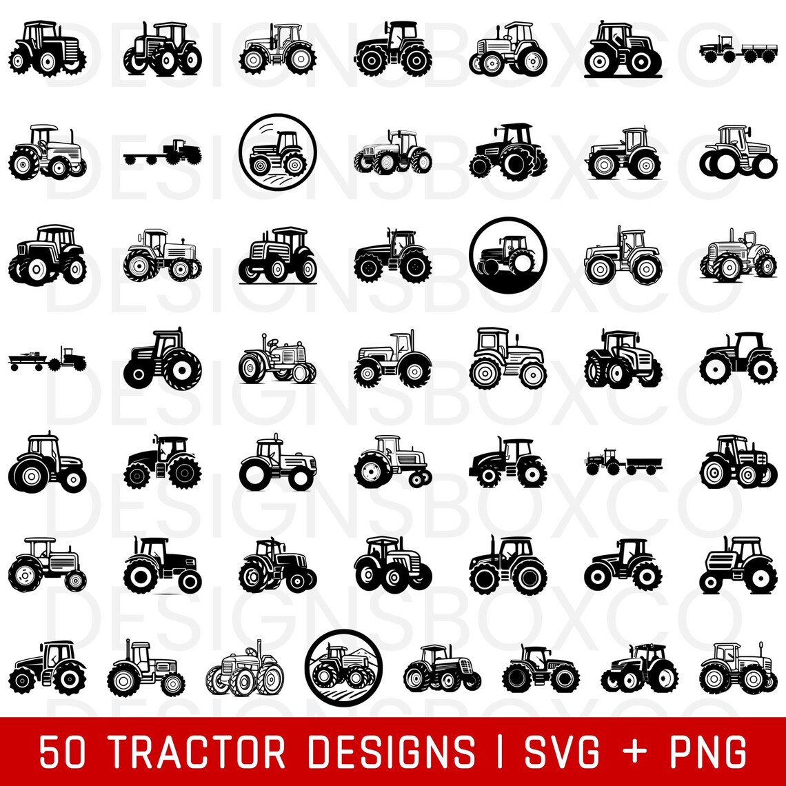 Tractor SVG Bundle - Tractor PNG Bundle - Tractor Clipart - Tractor SVG ...