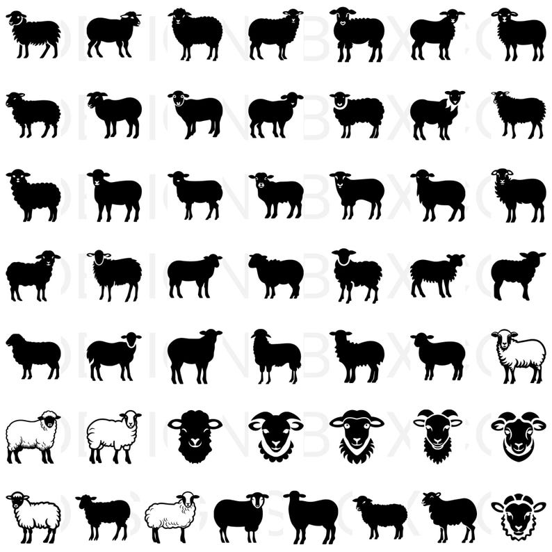 Sheep SVG Bundle - Sheep PNG Bundle - Sheep Clipart - Sheep SVG Cut ...