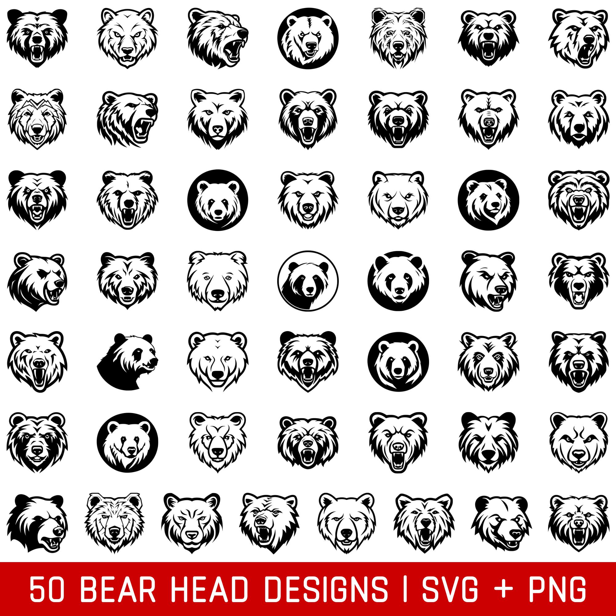 Bear SVG Bundle Bear PNG Bundle Bear Clipart Bear SVG Cut Files for ...