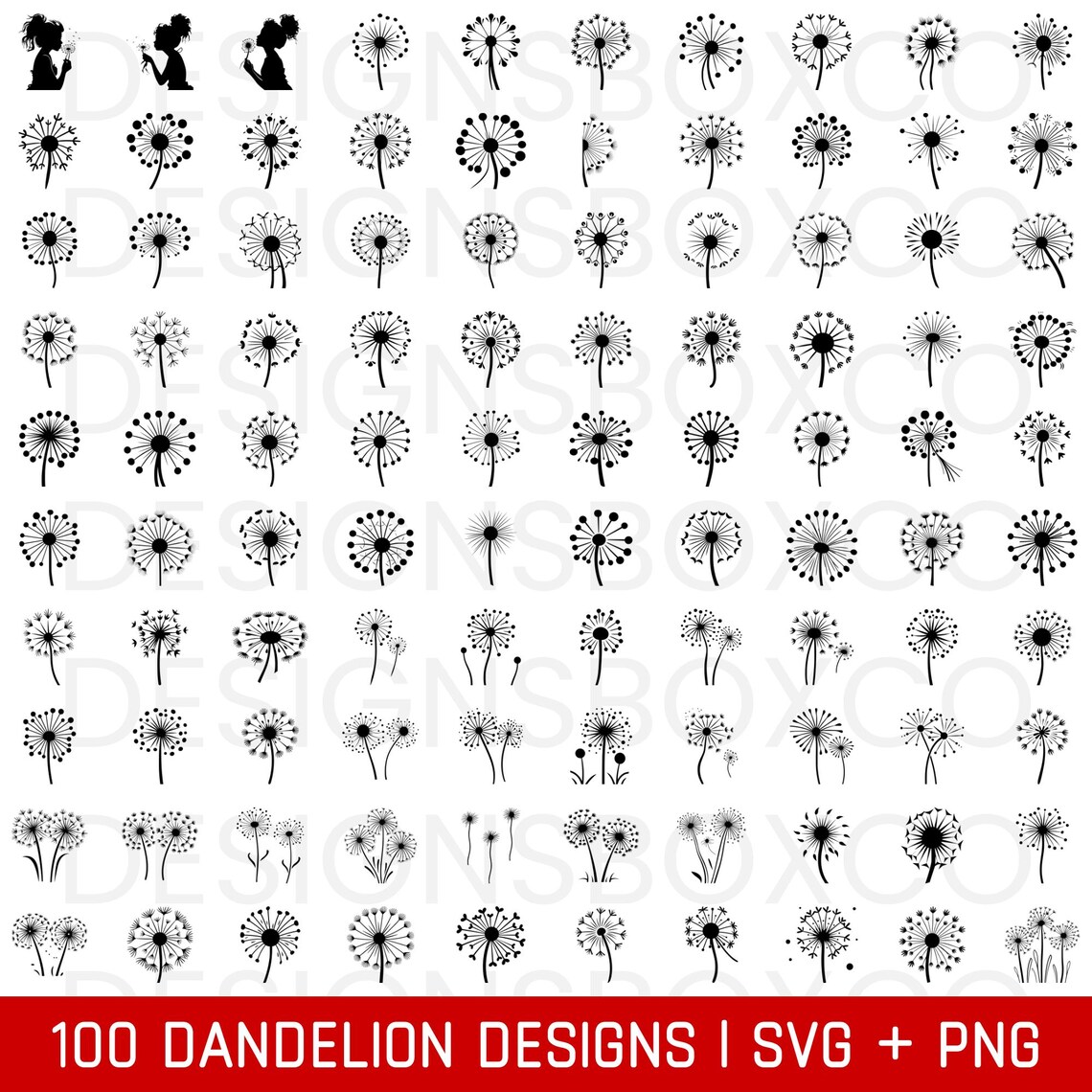 Dandelion SVG Bundle - Dandelion PNG Bundle - Dandelion Clipart ...