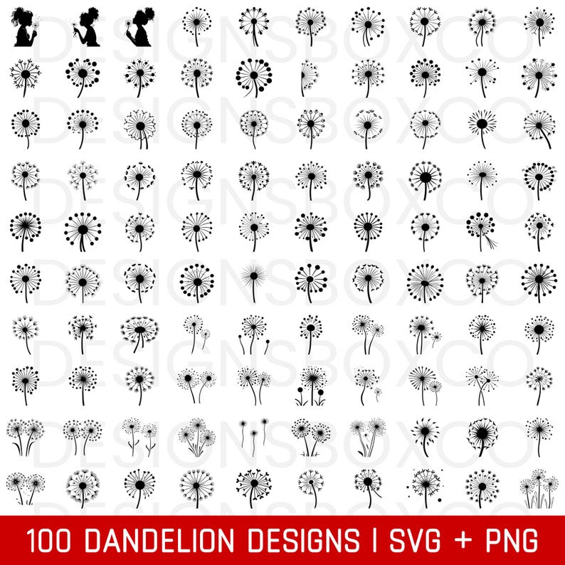 Dandelion SVG Bundle - Dandelion PNG Bundle - Dandelion Clipart ...