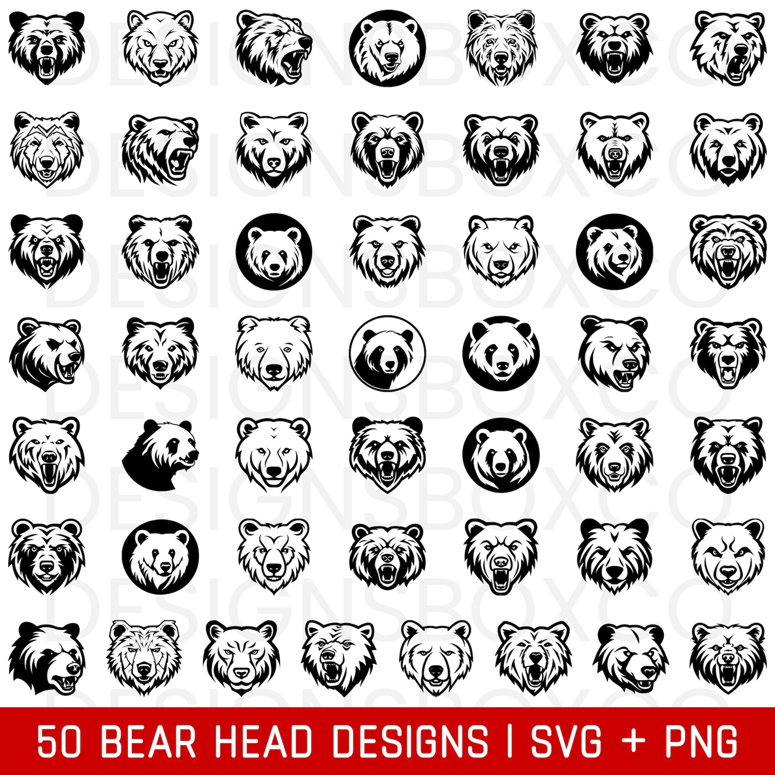 Bear SVG Bundle - Bear PNG Bundle - Bear Clipart - Bear SVG Cut Files ...