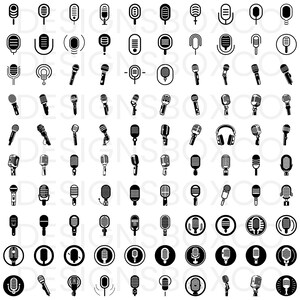 Microphone SVG Bundle - Microphone PNG Bundle - Microphone Clipart ...