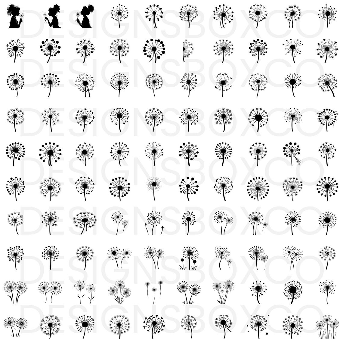 Dandelion SVG Bundle - Dandelion PNG Bundle - Dandelion Clipart ...