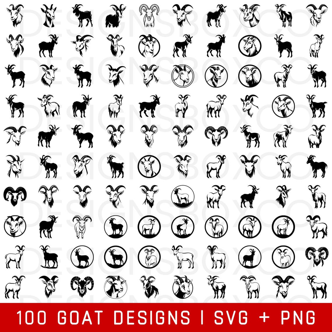 Goat SVG Bundle - Goat PNG Bundle - Goat Clipart - Goat SVG Cut Files ...