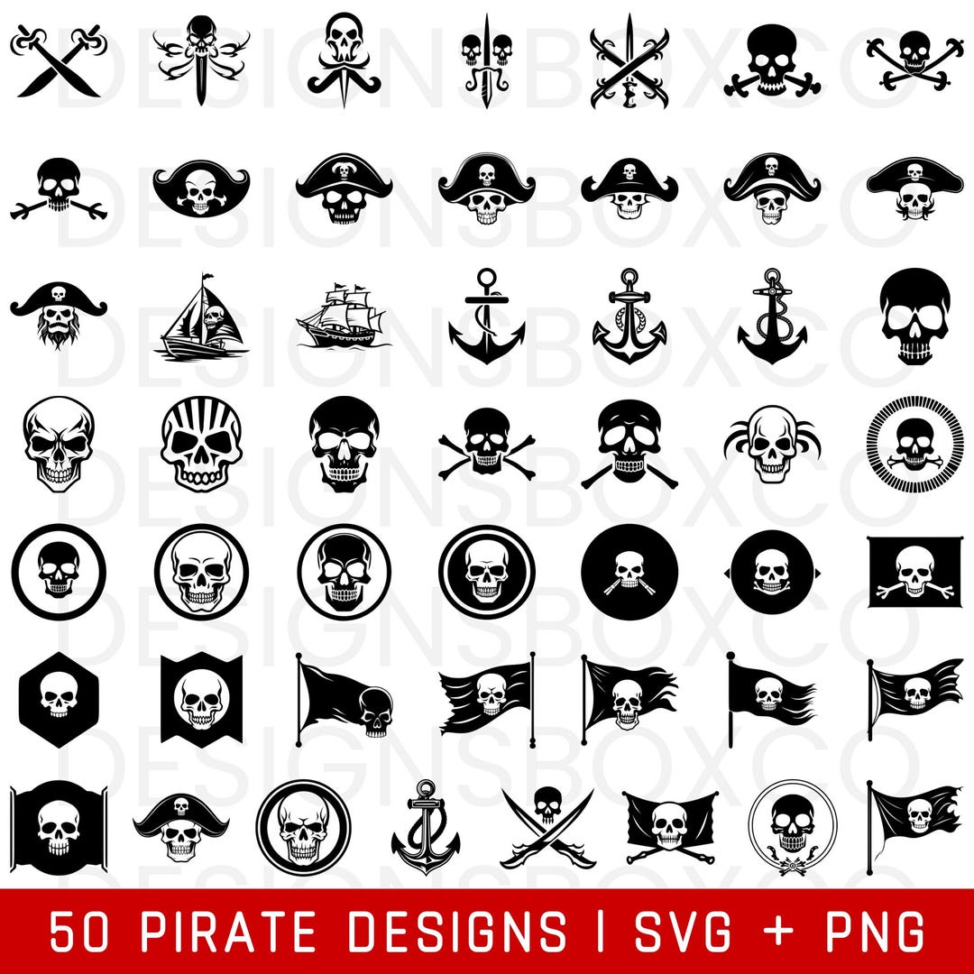 Pirate SVG Bundle - Pirate PNG Bundle - Pirate Clipart - Pirate SVG Cut ...