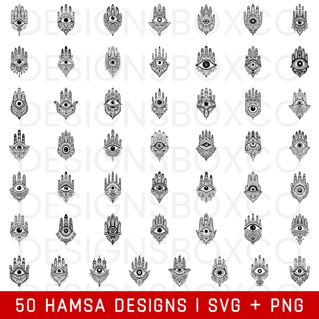 Hamsa SVG Bundle - Hamsa PNG Bundle - Hamsa Clipart - Hamsa SVG Cut ...