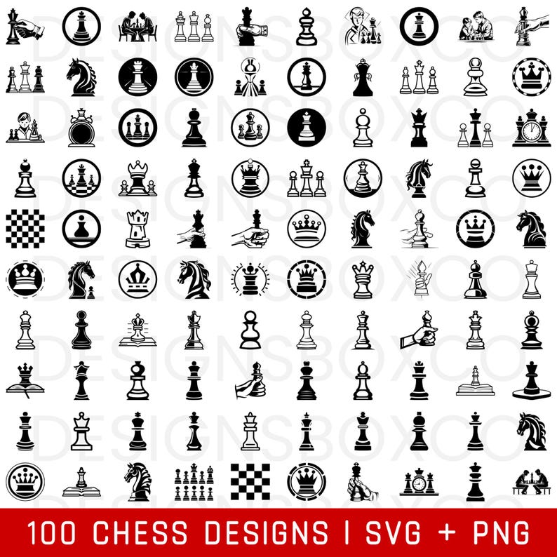 Chess SVG Bundle - Chess PNG Bundle - Chess Clipart - Chess SVG Cut ...
