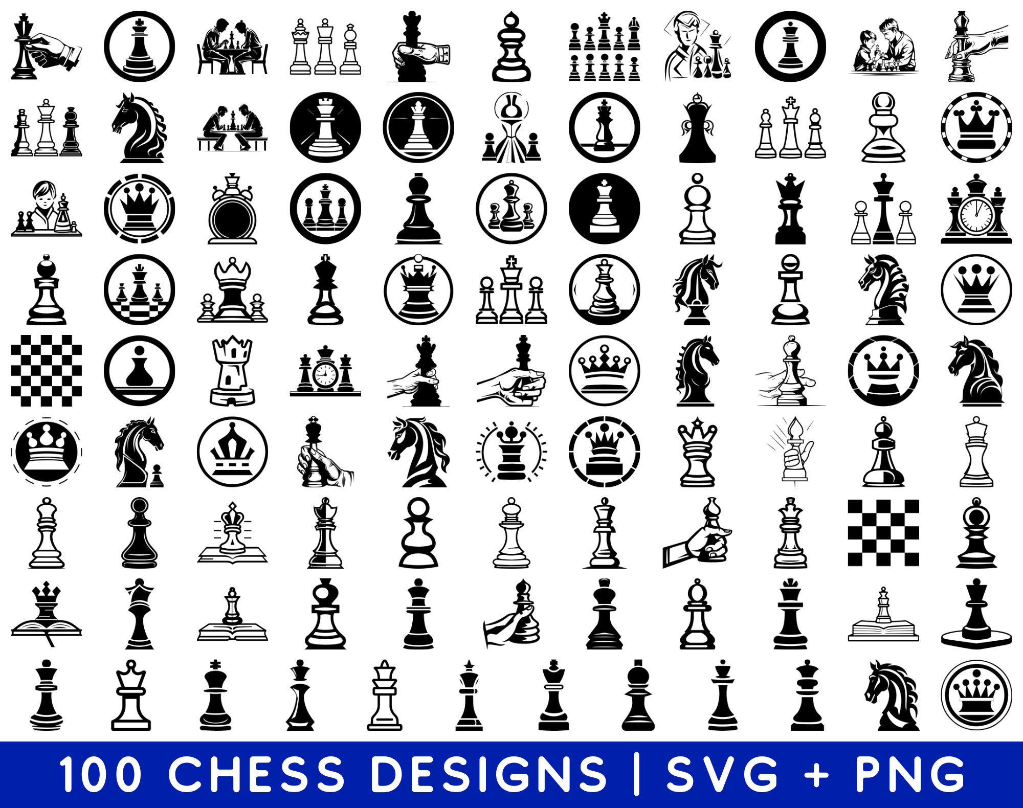 Chess SVG Bundle Chess PNG Bundle Chess Clipart Chess SVG Cut Files for ...