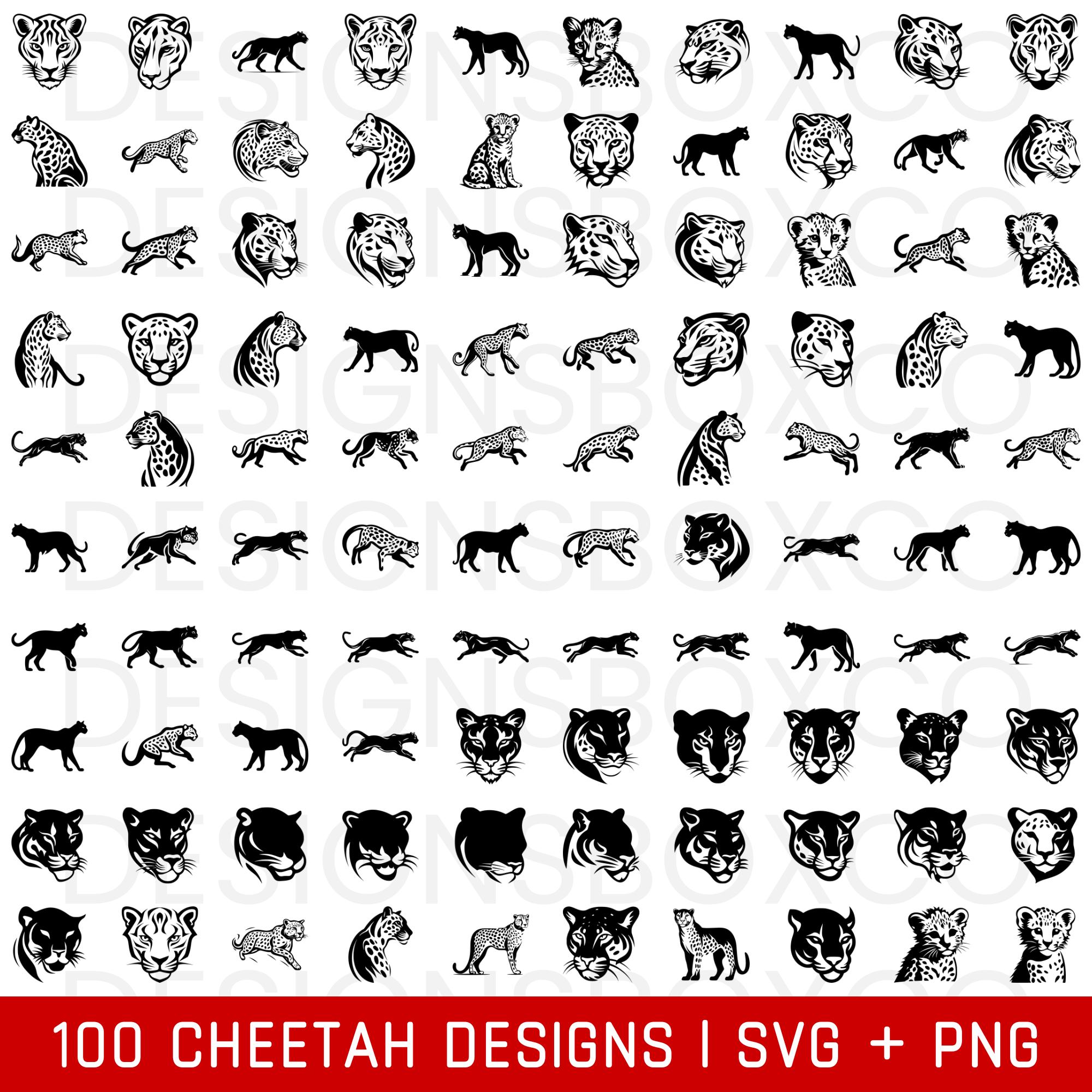 Cheetah SVG Bundle - Cheetah PNG Bundle - Cheetah Clipart - Cheetah SVG ...