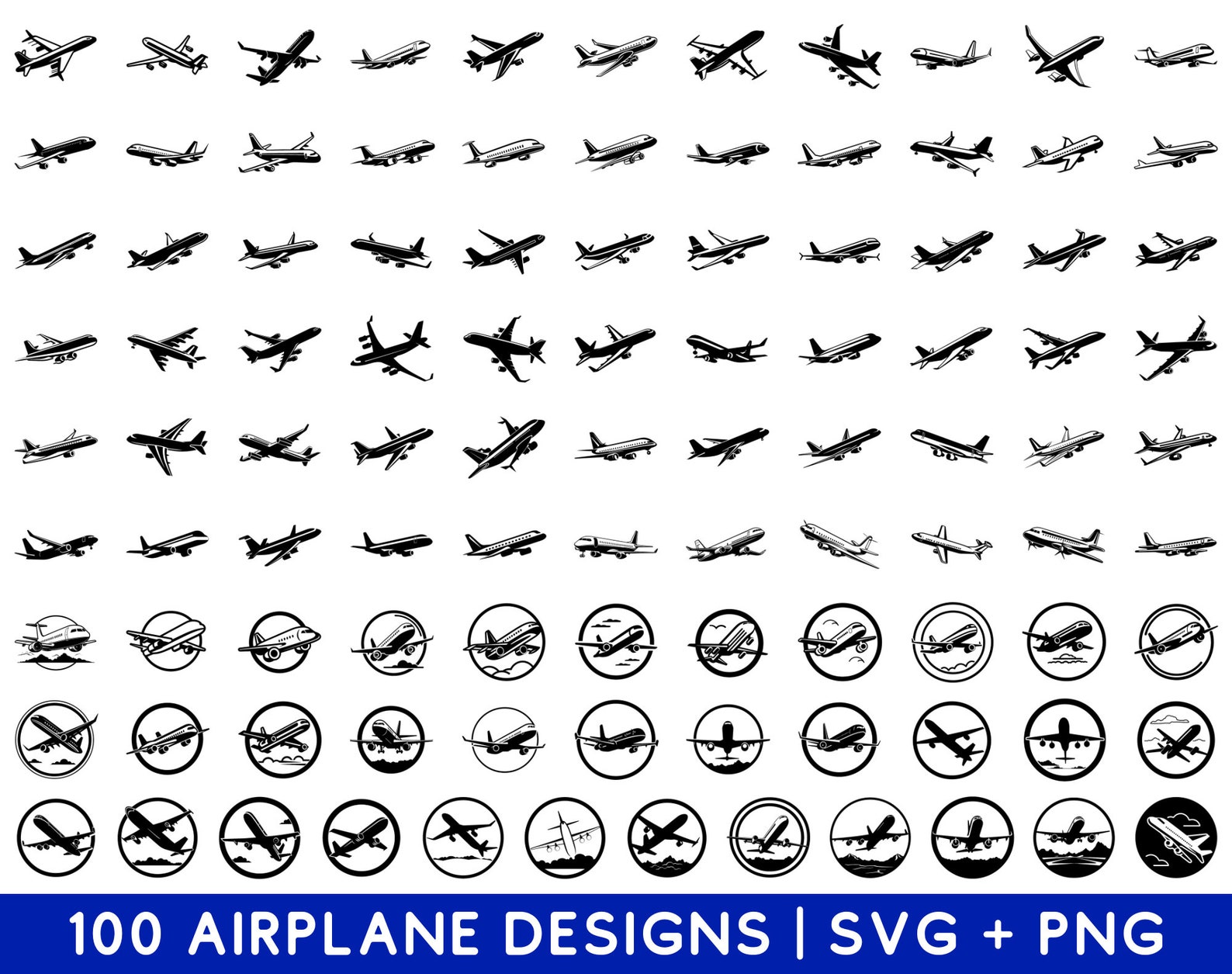 Airplane SVG Bundle Airplane PNG Bundle Airplane Clipart Airplane SVG ...