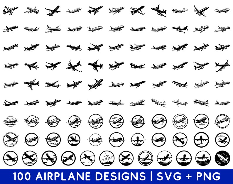 Airplane SVG Bundle Airplane PNG Bundle Airplane Clipart Airplane SVG ...