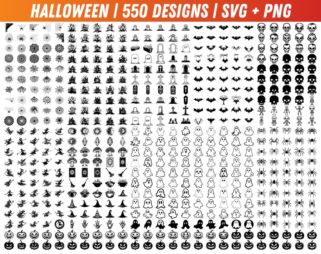 Halloween SVG Bundle - Halloween PNG Bundle - Halloween Clipart ...