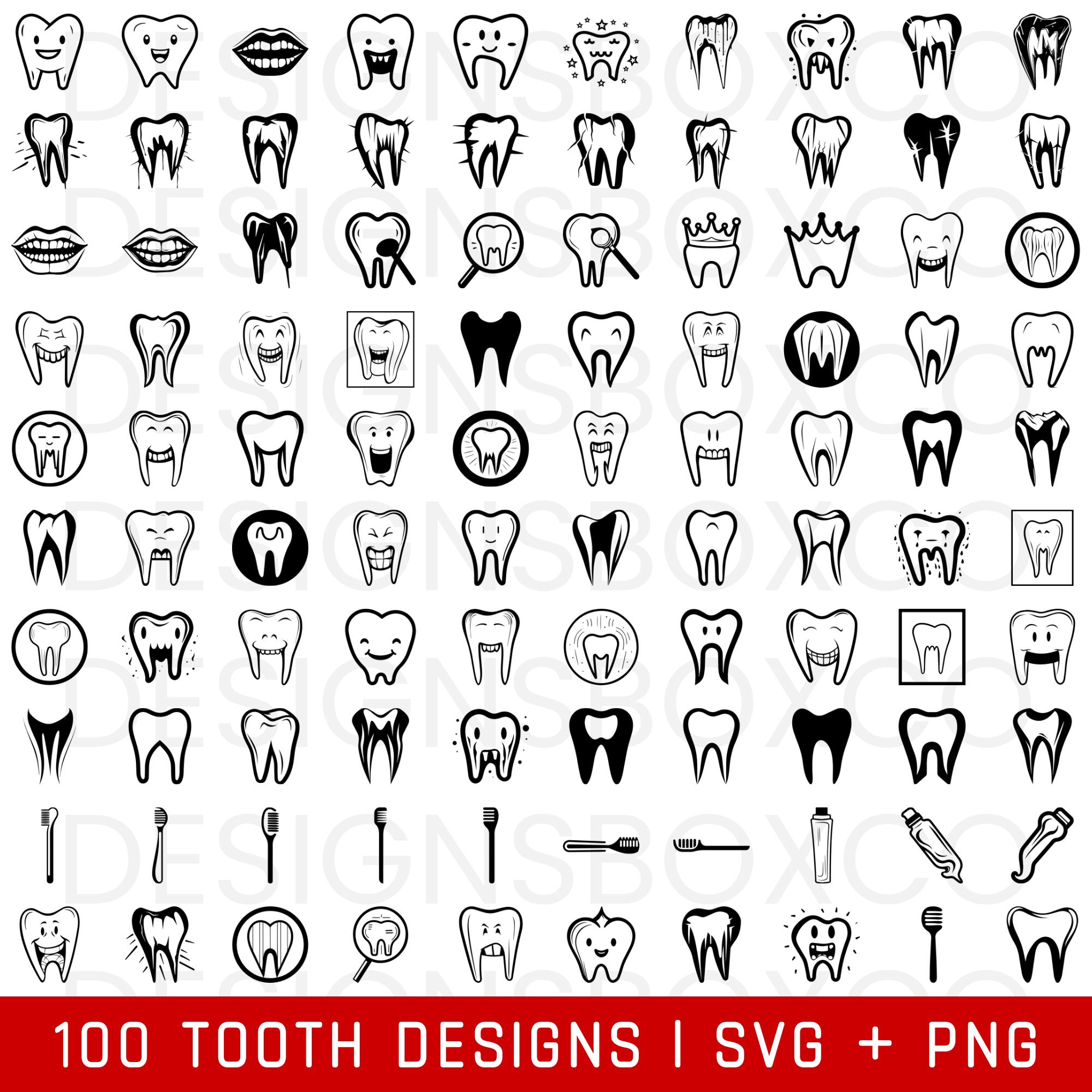 Tooth SVG Bundle - Tooth PNG Bundle - Tooth Clipart - Tooth SVG Cut ...