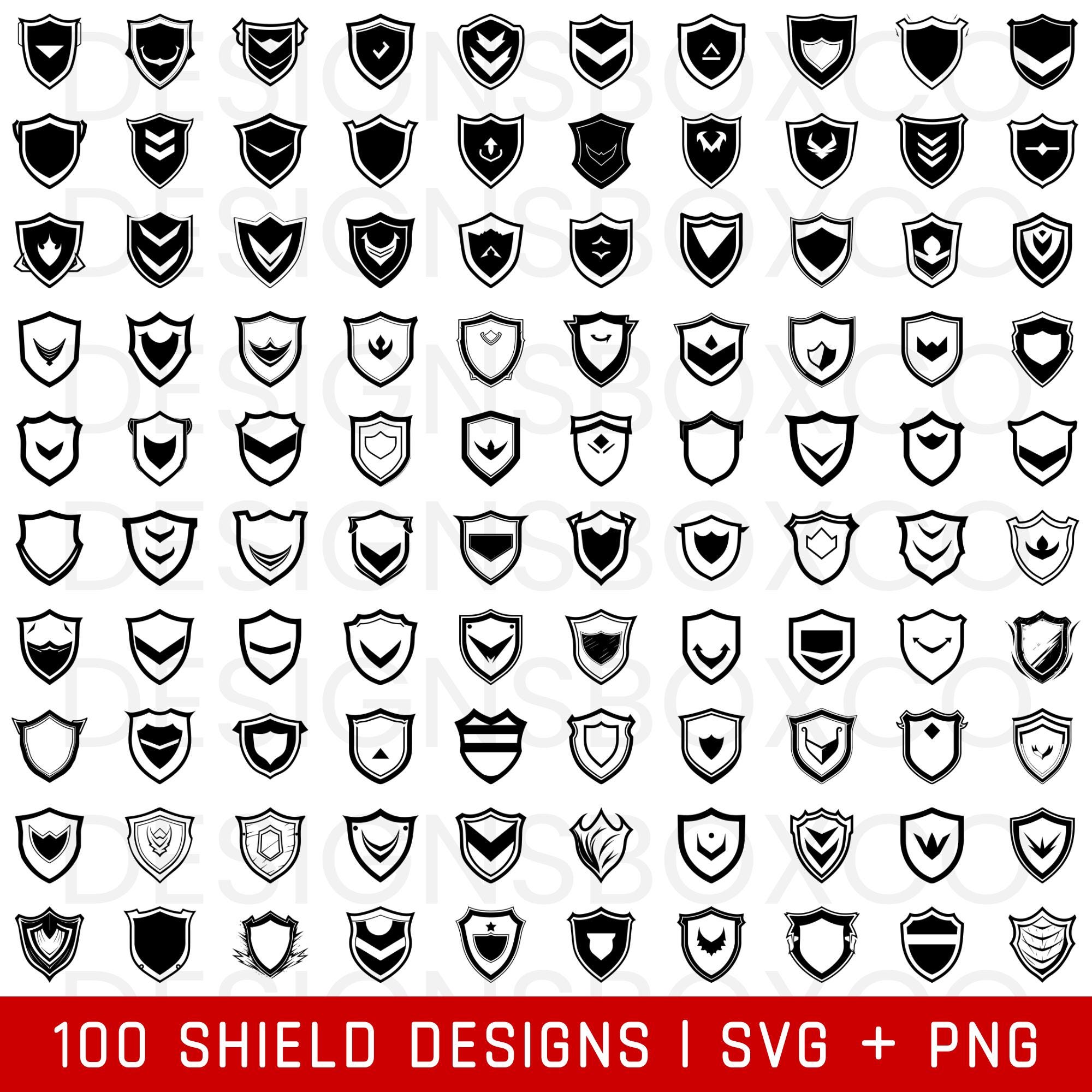 Shield SVG Bundle - Shield PNG Bundle - Shield Clipart - Shield SVG Cut ...