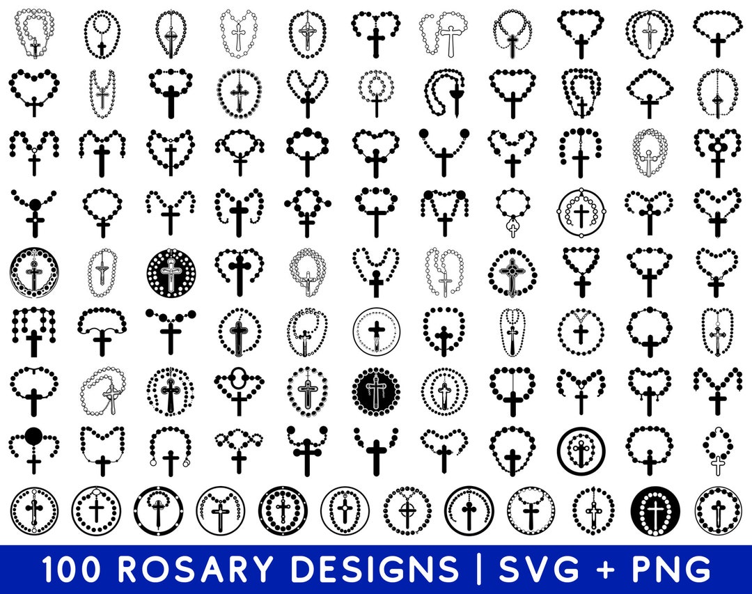 Rosary SVG Bundle Rosary PNG Bundle Rosary Clipart Rosary SVG Cut Files ...