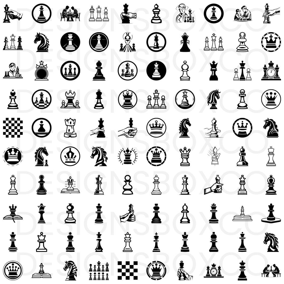 Chess SVG Bundle - Chess PNG Bundle - Chess Clipart - Chess SVG Cut ...