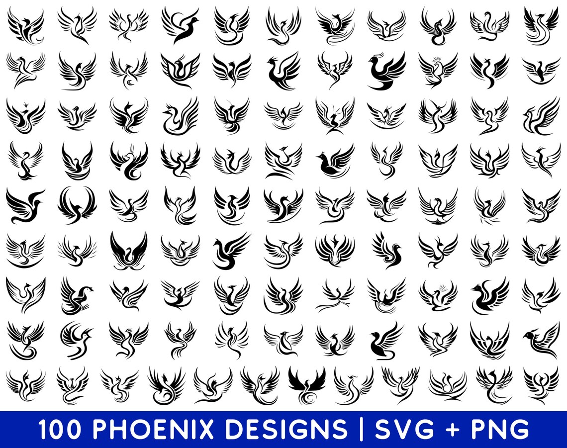 Phoenix SVG Bundle Phoenix PNG Bundle Phoenix Clipart Phoenix SVG Cut ...