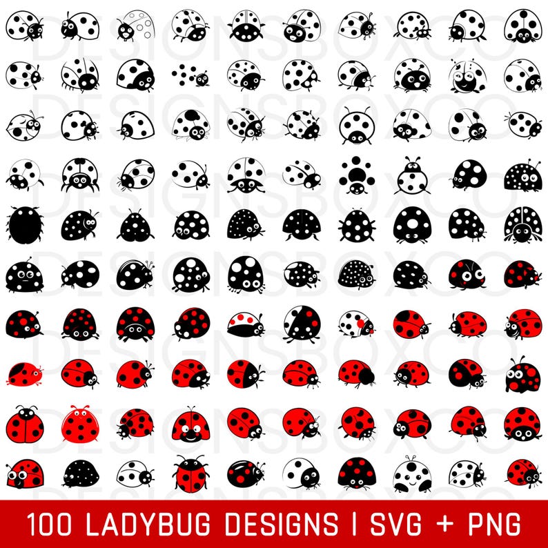 Ladybug SVG Bundle - Ladybug PNG Bundle - Ladybug Clipart - Ladybug SVG ...