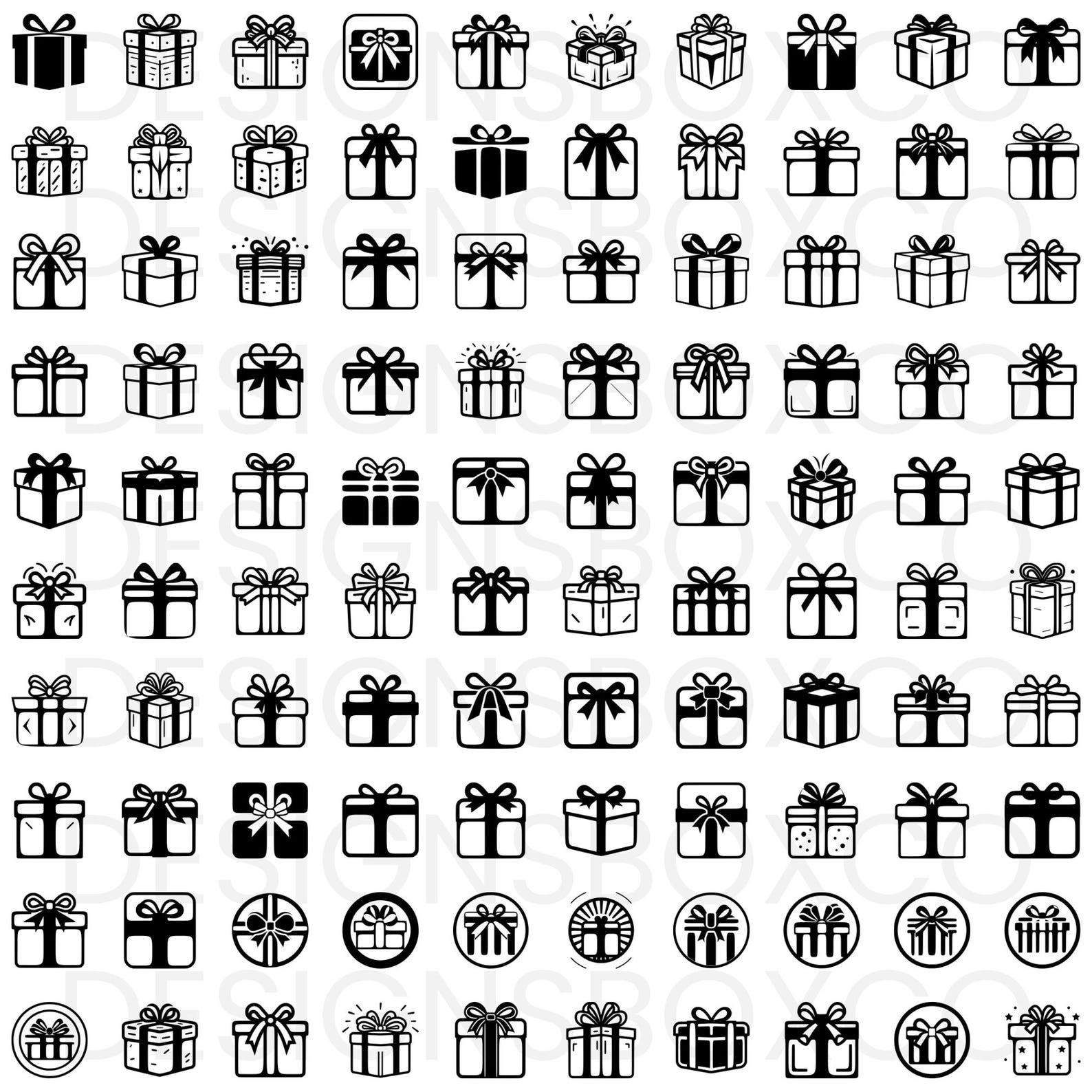 Gift Box SVG Bundle - Gift Box PNG Bundle - Gift Box Clipart - Gift Box ...