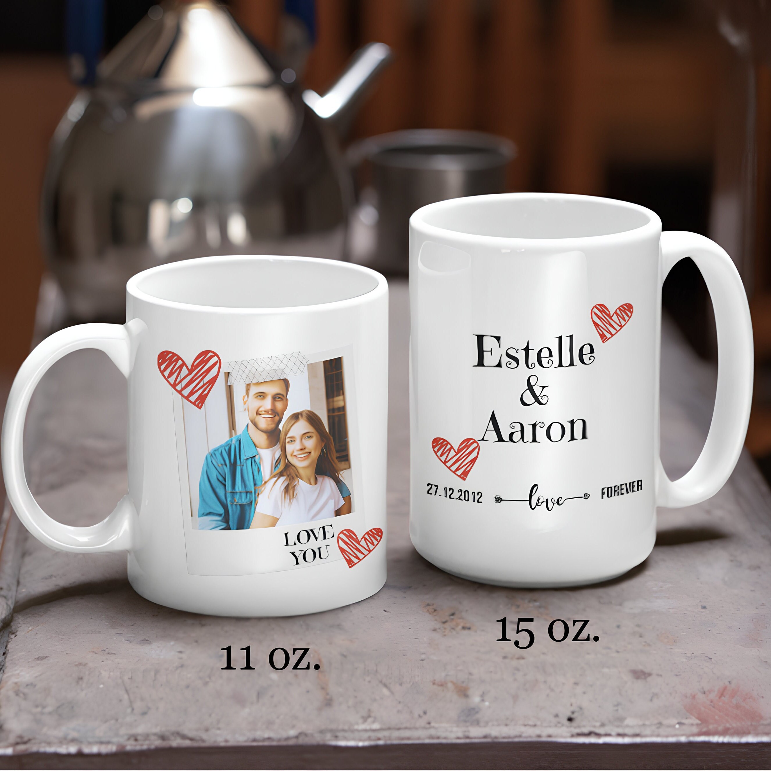 Custom Photo Mug for Couples Personalized Mug Customized - Etsy