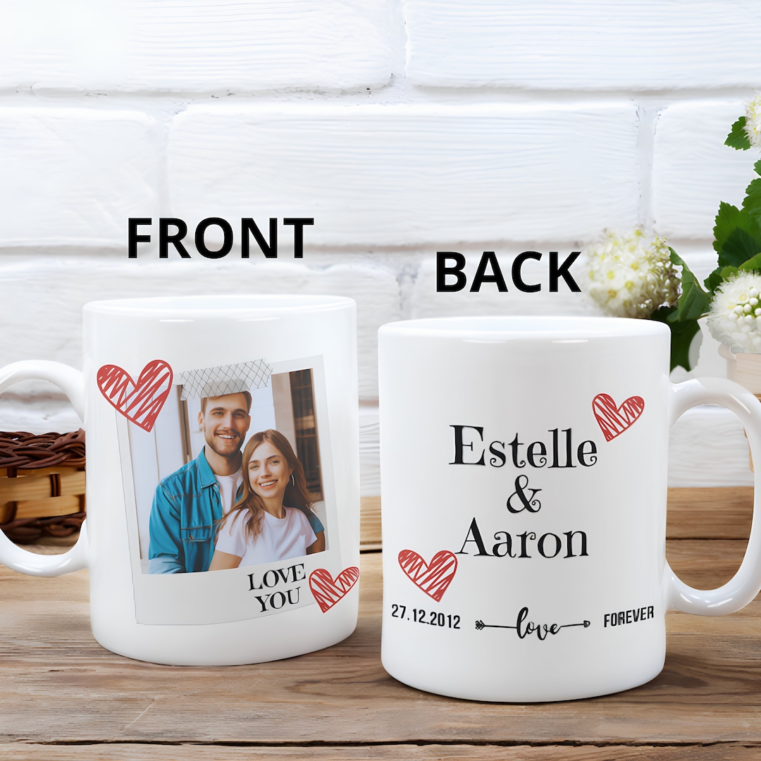 Custom Photo Mug for Couples Personalized Mug Customized - Etsy