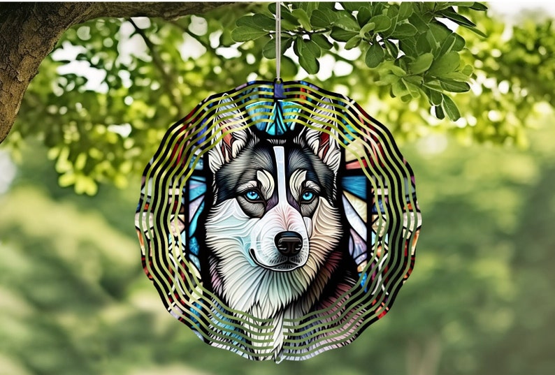 Siberian Husky Dog Garden Yard Porch Decor 10" Wind Spinner - Etsy