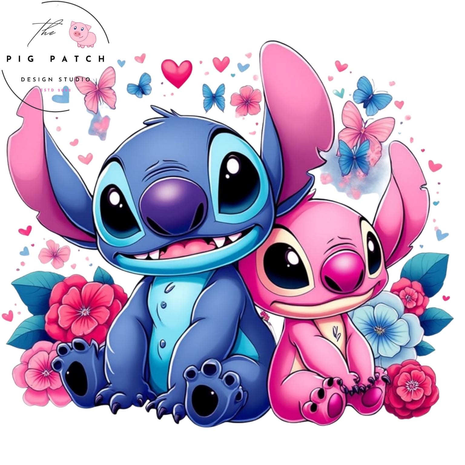 Stitch and Angel PNG, Cartoon Character Design (digital Download) - Etsy