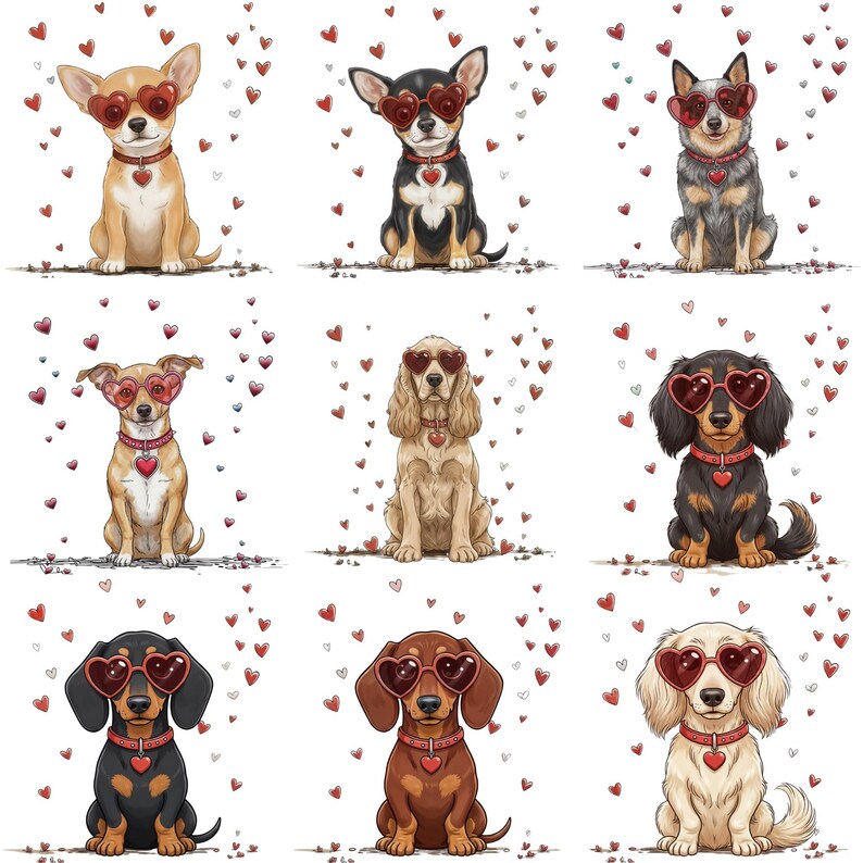 68 Dog PNG Bundle, Valentine's Clipart (digital Download) - Etsy