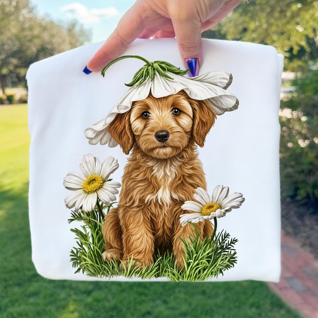Goldendoodle PNG, Spring Clipart, Dog Png, Easter Art (digital Download ...
