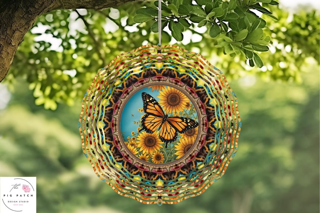 Butterfly Wind Spinner Design: Butterfly PNG Clip Art (digital Download ...