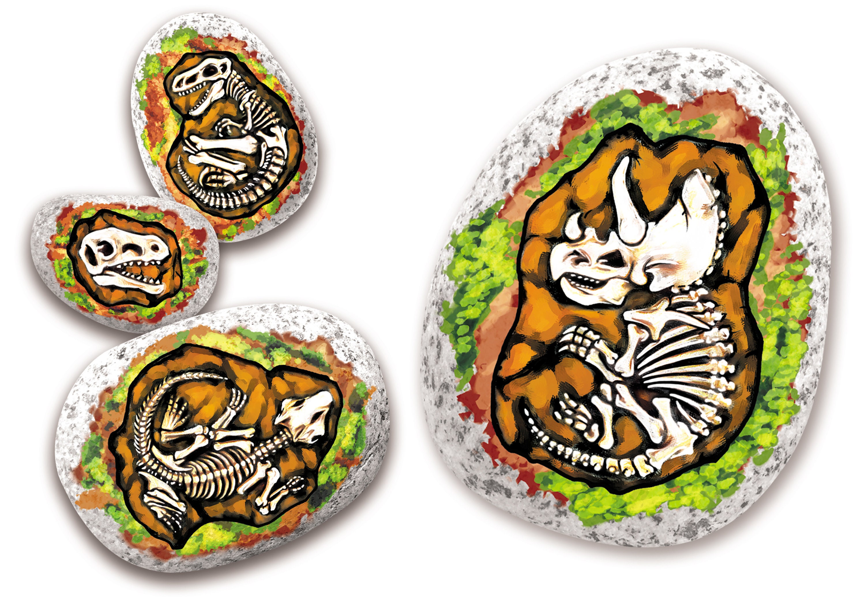 Multiple Themed Rock Art Piece Display Painting Kit Great Painting ...