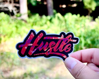 Hustle and Grind Sticker, Hustle Sticker, Leopard Print Sticker ...