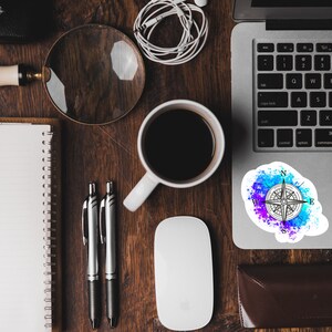 Compass Vinyl Sticker Waterproof Decal for Laptops, Notebooks, Tumblers ...