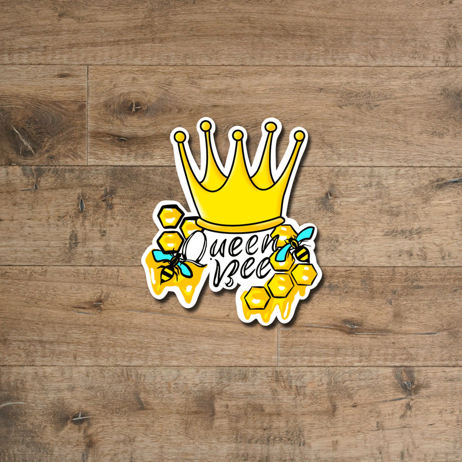 Queen Bee Sticker Waterproof Vinyl Decal for Mirrors, Laptops, Tumblers ...