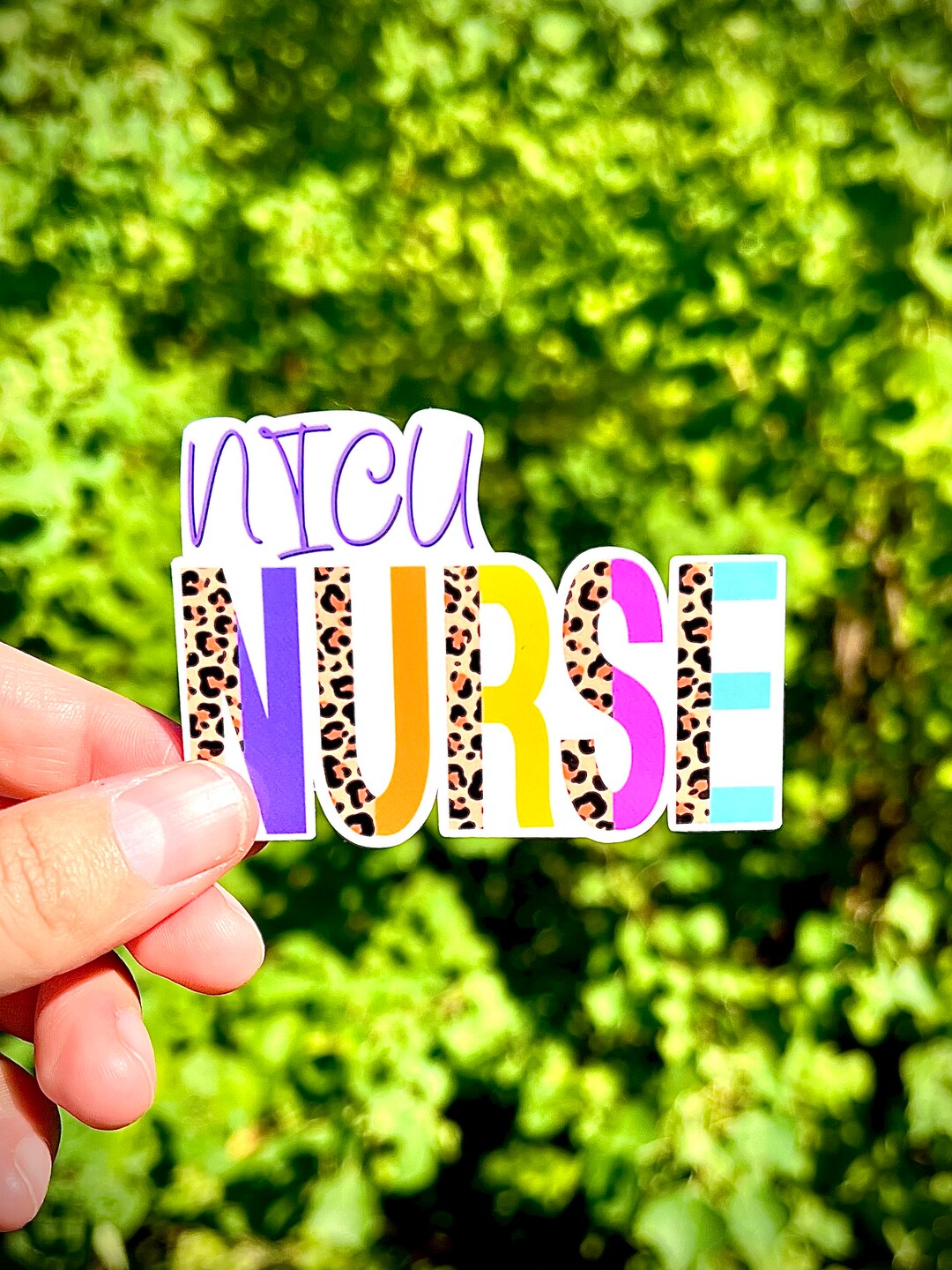 NICU Nurse Cheetah Print Sticker: Waterproof Laptop Decal - Etsy