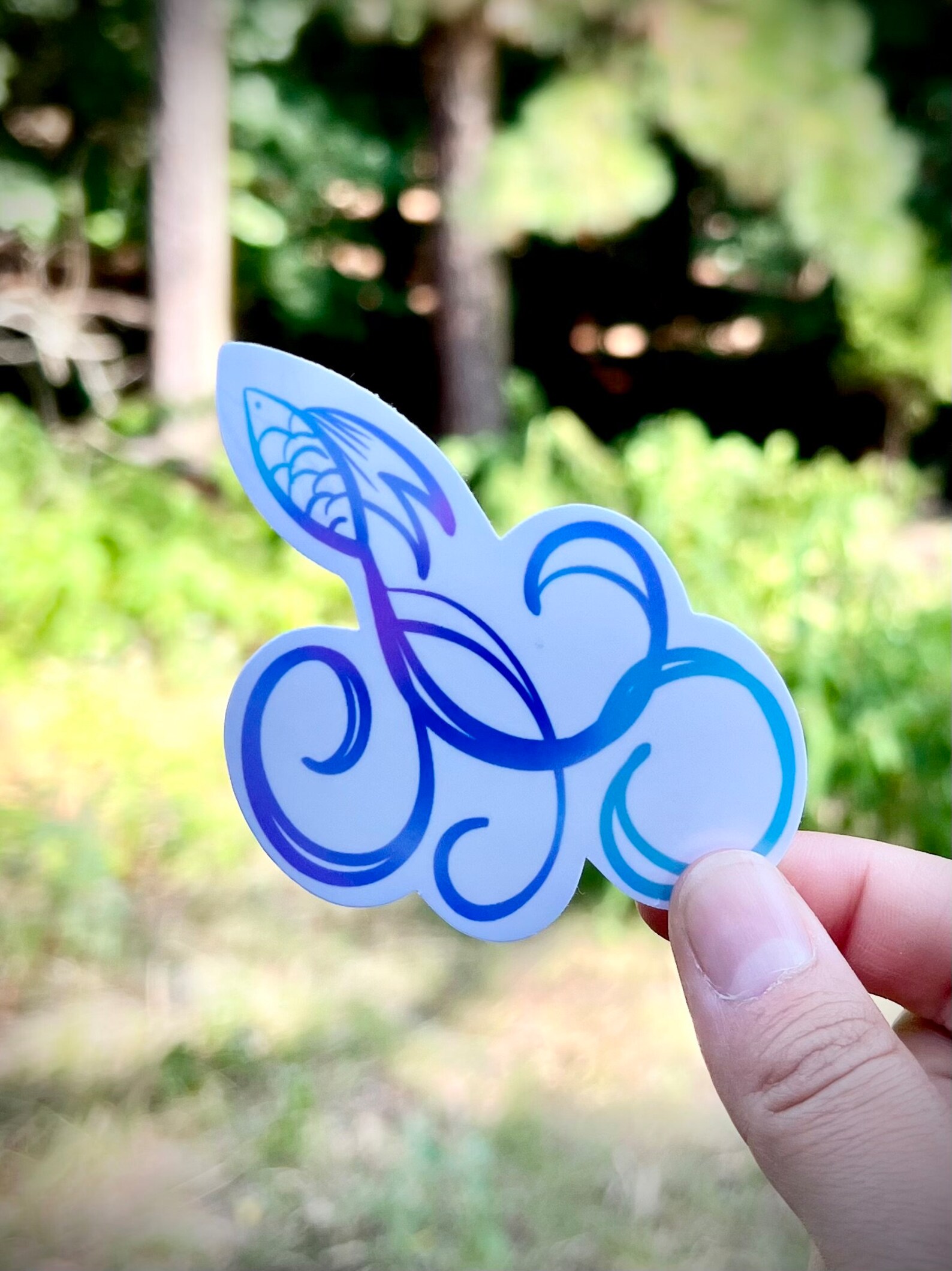 Fish Sketch Sticker - Waterproof Decal for Laptops, Notebooks, Tumblers ...