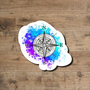 Compass Vinyl Sticker - Waterproof Decal for Laptops, Notebooks ...