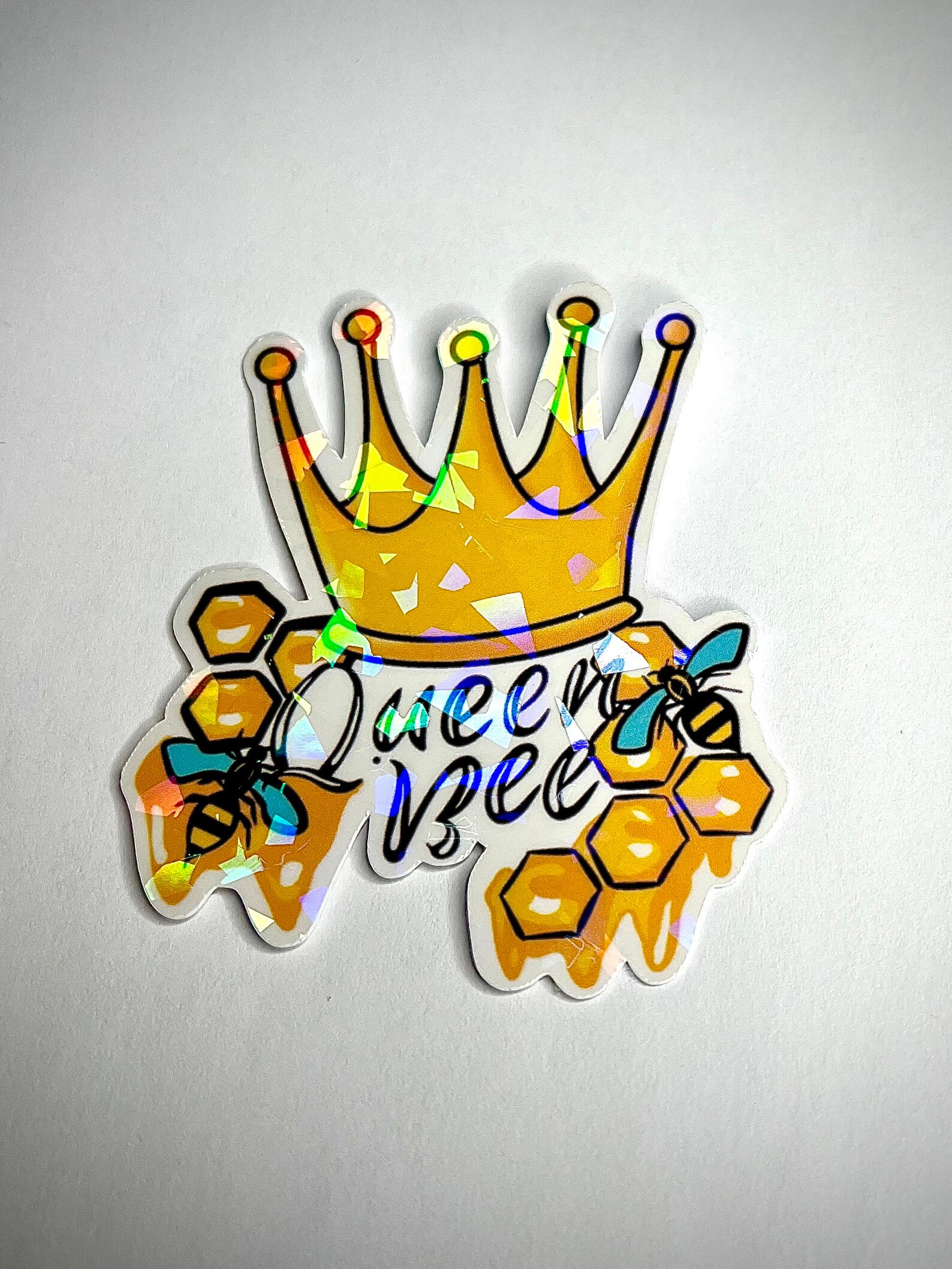 Queen Bee Sticker - Waterproof Vinyl Decal for Mirrors, Laptops ...