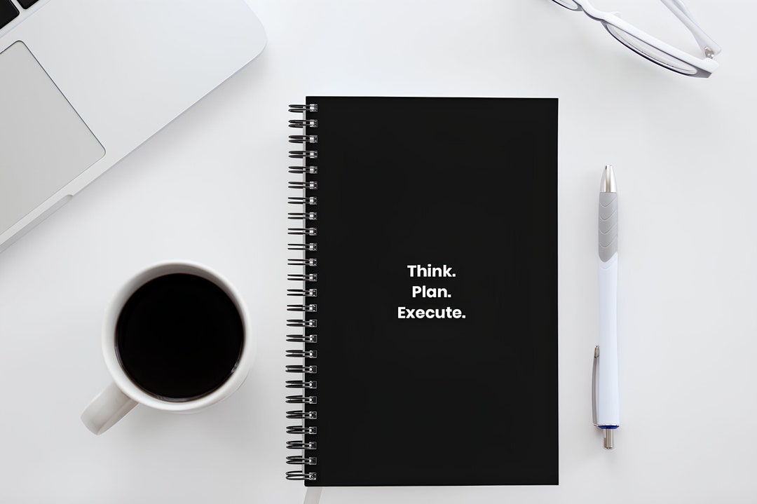 2025 Think Plan Execute A5 Notebookjournal Paperbackentrepreneurmotivational Quotenew Year ...