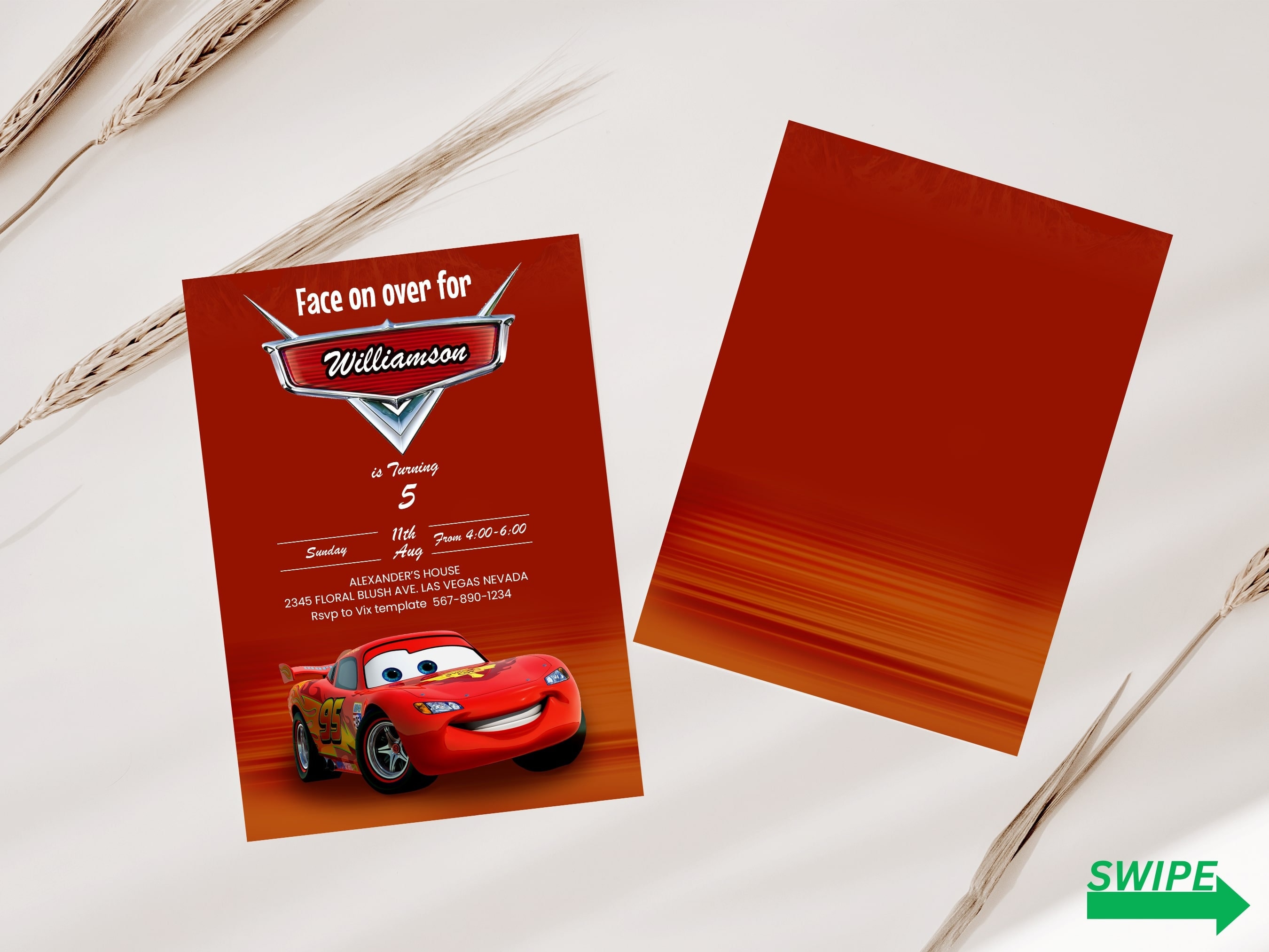 Cars Birthday Party Invitation Template, Cars Birthday Invite ...