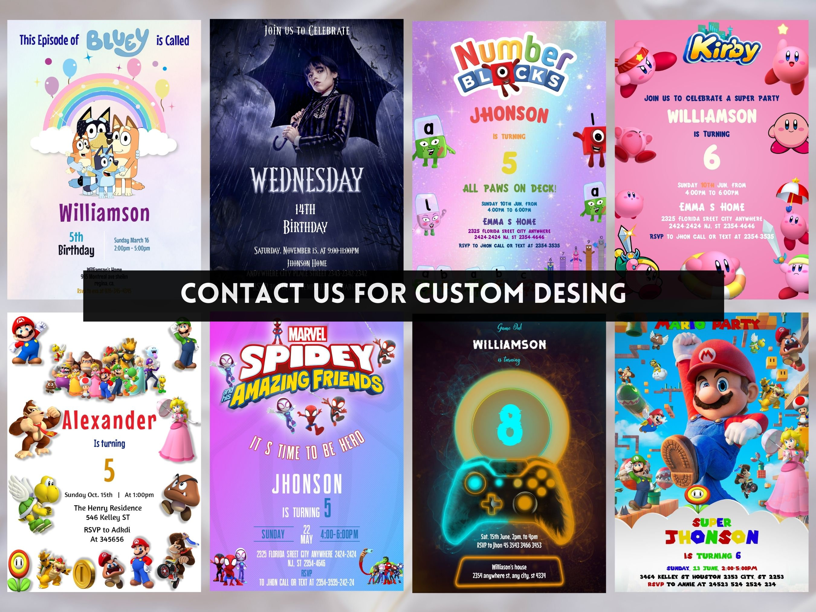 Editable Birthday Invitation Template, Printable Birthday Party ...