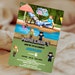 Minecraft Pool Party Birthday Invitation | Kids Birthday Invitation ...