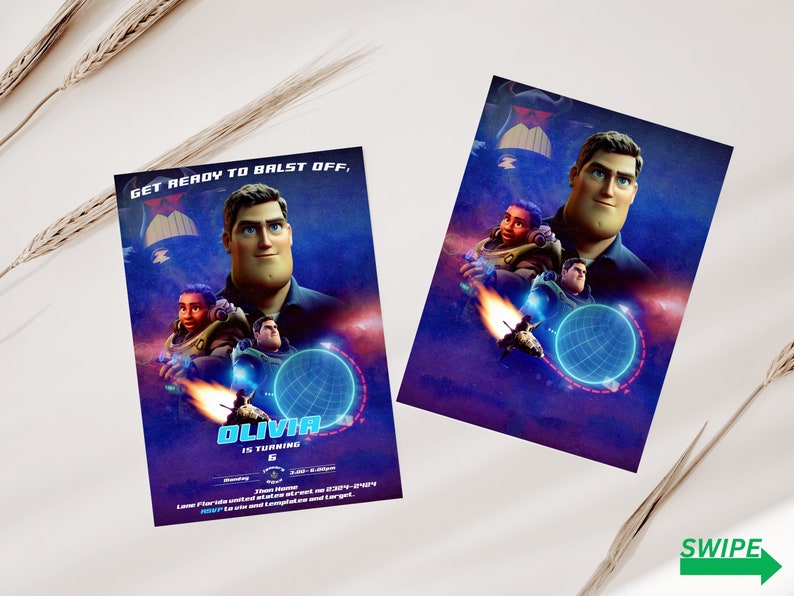 Editable Buzz Lightyear Birthday Invitation, Printable Birthday ...