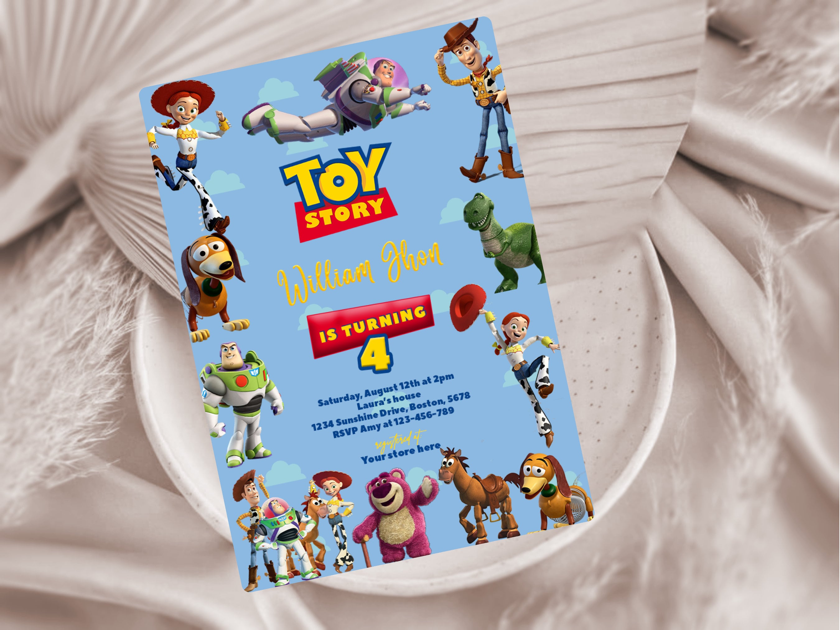 Toy Story Invitation, Editable Toy Story Birthday Invite, Kids Digital ...