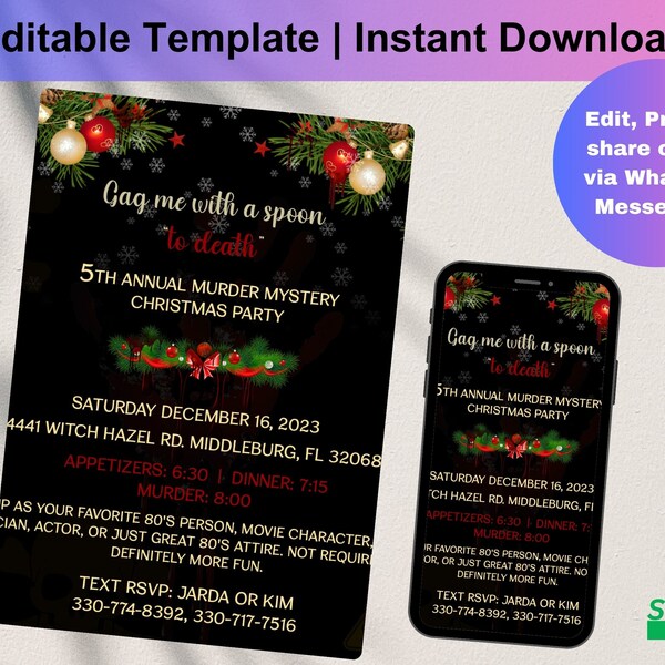 Clue Murder Mystery Invitation - Etsy