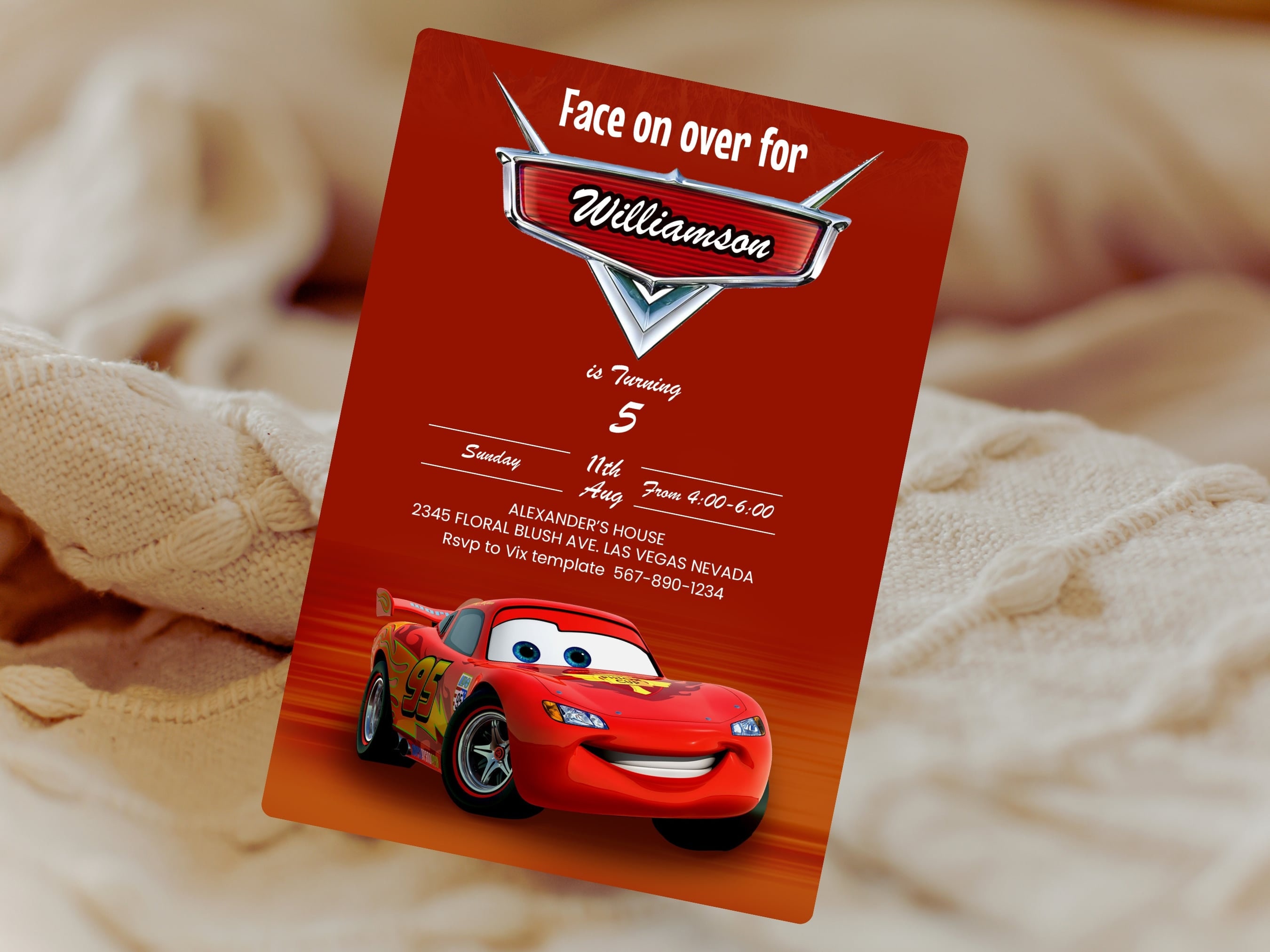Cars Birthday Party Invitation Template, Cars Birthday Invite ...