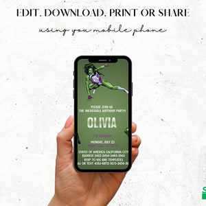 Editable Birthday Invitation Template, Printable Birthday Party ...